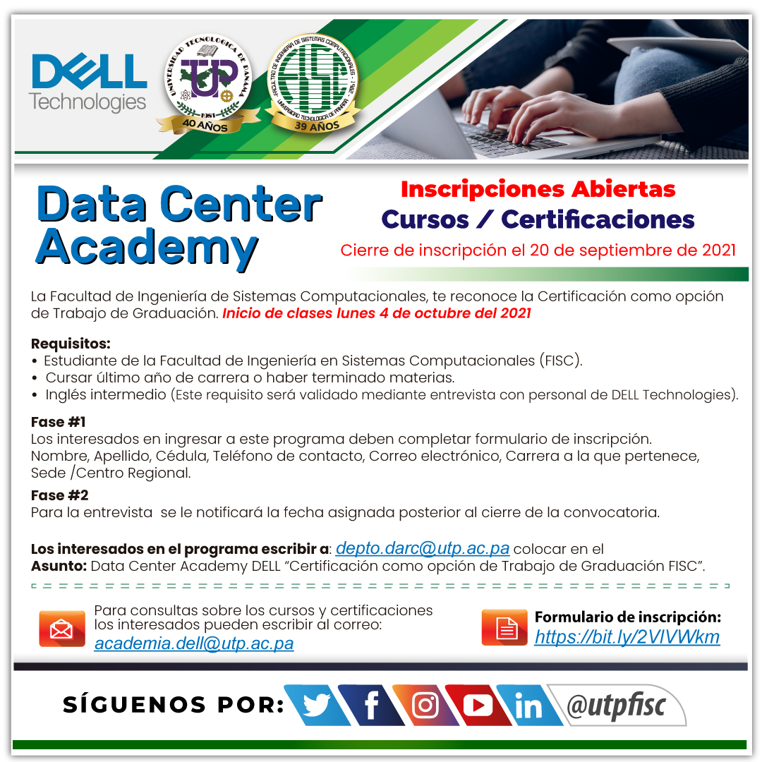 Data Center Academy Dell | Facultad de Ingeniería de Sistemas ...