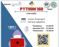 Curso Python 102 ofrecido por CIDETYS-AIP | Facultad de Ingeniería de Sistemas Computacionales